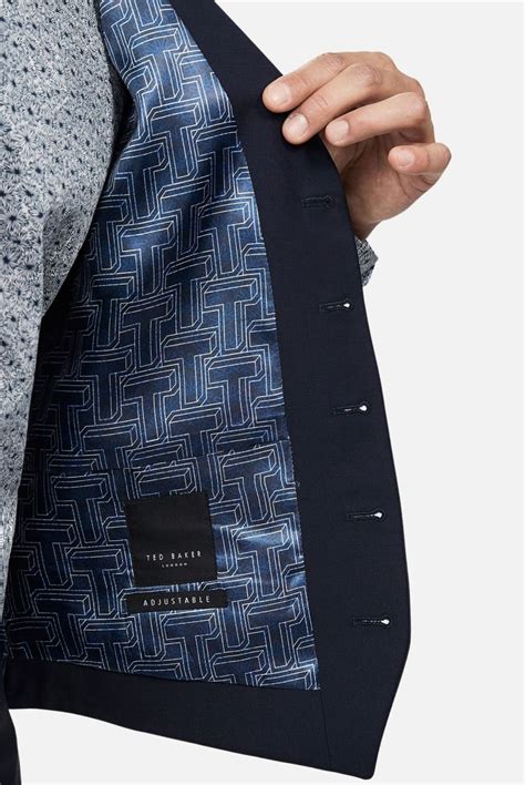 Ted Baker Ted Baker Panama Mens Navy 3 Piece Slim Fit Suit