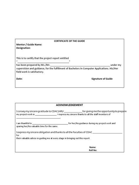 Project Guidelines Bca 6th Sem Pdf