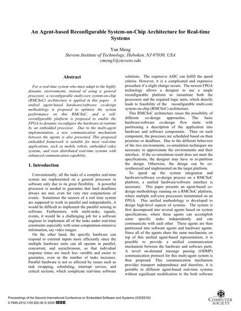 Pdf An Agent Based Reconfigurable System On Chip Architecture For