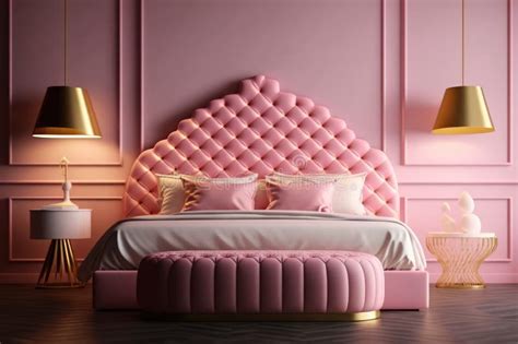Exclusive Modern Bed And Bedroom Generated Ai Stock Illustration