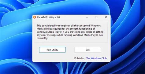 Repair Windows Media Player With Fix WMP Utility
