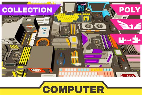 poly computer constructor 3d electronics unity asset store