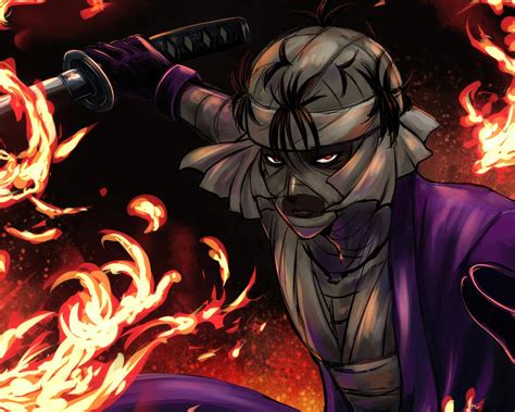 Makoto Shishio Flame Sword From Rurouni Kenshin 4k Wallpaper Download