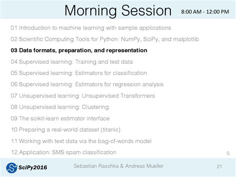 Slides From Machine Learning With Scikit Learn Scipy 2016 Speaker