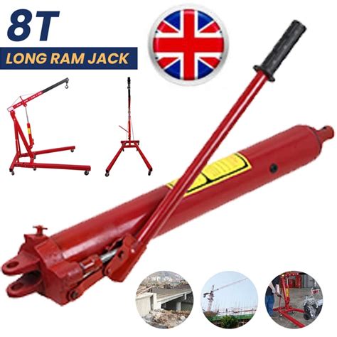 CRANE HYDRAULIC CYLINDER T Ton Long Ram Engine Lift Hoist Pump Jack Workshop UK