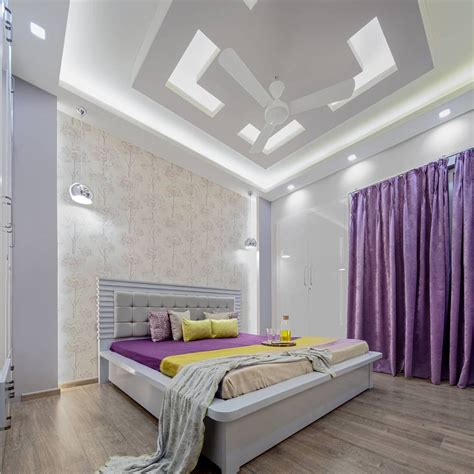 Geometric Modern False Ceiling Design Livspace