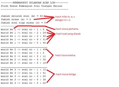 Contoh Implementasi Algoritma Lcm Untuk Pengacakan Soal Ulangan Harian Ketutrare