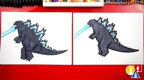 How To Draw Godzilla Tutorial Perspectivenumber Moonlightchai