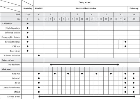 Schedule Of Enrolment Interventions And Assessments Download