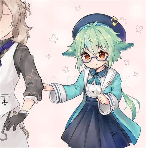 Albedo And Sucrose Genshin Impact Drawn By Yoli Chan Danbooru