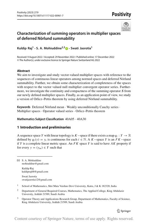 Characterization Of Summing Operators In Multiplier Spaces Of Deferred Nörlund Summability