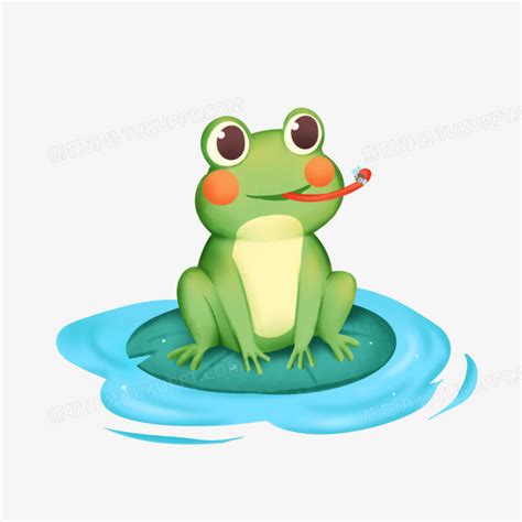 手绘卡通小青蛙吃蚊子免抠PNG图片素材下载 青蛙PNG 熊猫办公