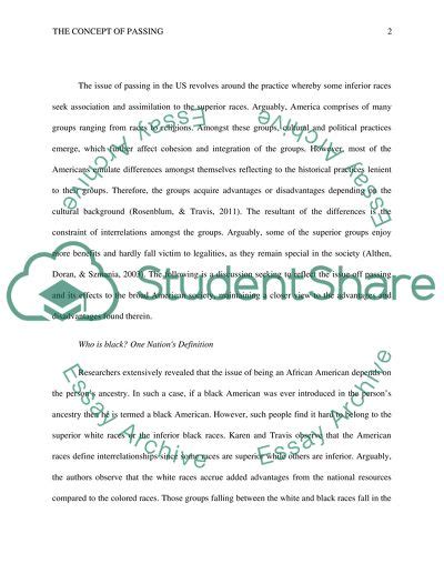 The Concept Of Passing Essay Example Topics And Well Written Essays 750 Words