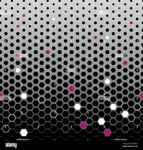 Abstract Geometric Graphic Halftone Hexagon Pattern Futuristic Background Minimal 80s Style