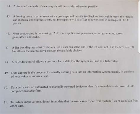 44 Automated Methods Of Data Entry Should Be Avoided