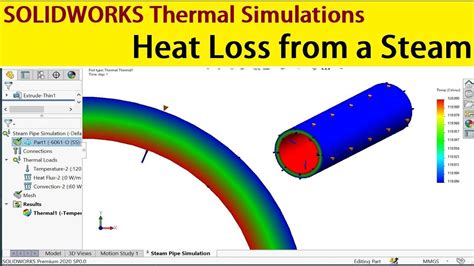 Solidworks Thermal Analysis Heat Loss From A Steam Pipe Wandm