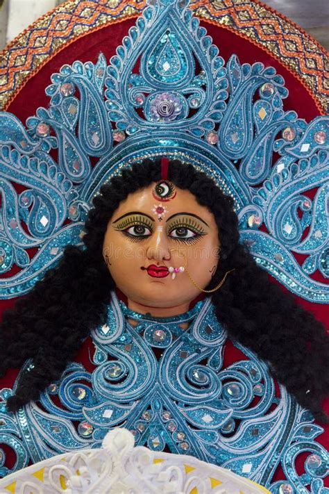 Beautiful Face Of Hindu Goddess Durga Idol Stock Image Image Of Bace Fashion