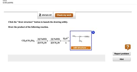 Solved Vaive 050 Points 2 Attempts Left Check My Work Click The Draw