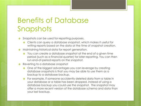 Ppt Database Snapshot Powerpoint Presentation Free Download Id2531548