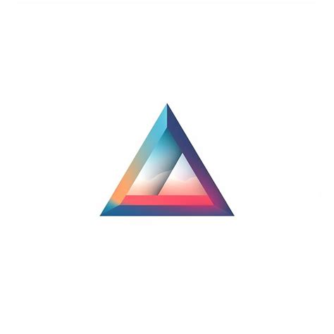 Minimal Logo Gradient In Triangles Premium Ai Generated Image