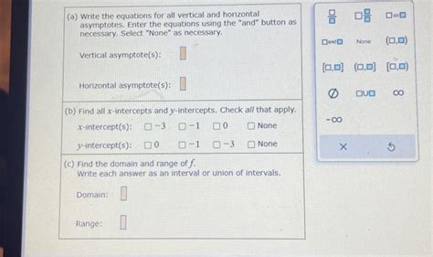 Solved The Graph Of A Rational Function F Is Shown Below