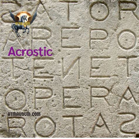 Acrostic Atma Unum