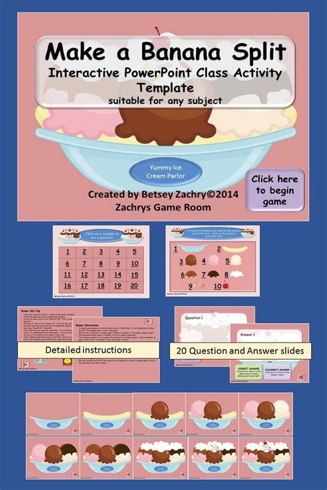 Interactive PowerPoint Game Template Interactive Powerpoint Classroom Activities Class