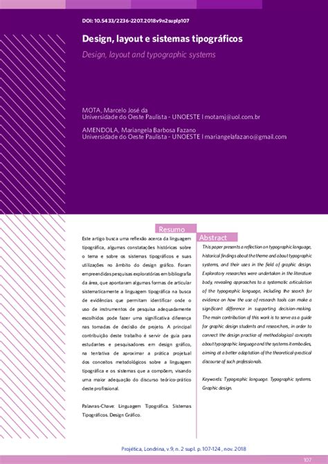 Pdf Design Layout E Sistemas Tipográficos