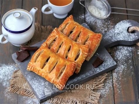 Слойки с бананом — рецепт с фото