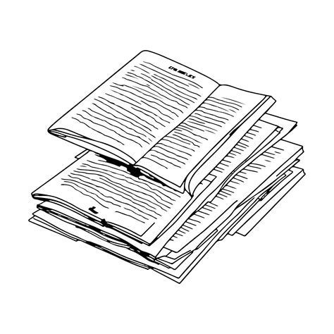 Conjunto De Libros Libros Vector De Contorno Negro Pila De Libros