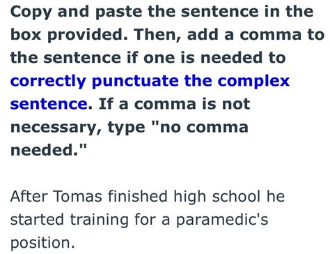 Solved Copy And Paste The Sentence In The Box Provided Then Add A