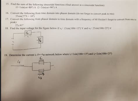 Solved Find The Sum Of The Following Sinusoidal Chegg