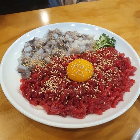 💯싱싱한 낙지 탕탕이와 육회와 육회 김밥💯 뉴스트림