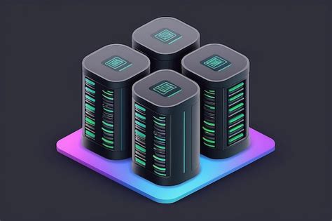 Database Server Isometric Icon Premium Ai Generated Image