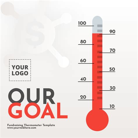 Goal Thermometer To Customize For Free Fundraising Thermometer Goals Template Fundraising