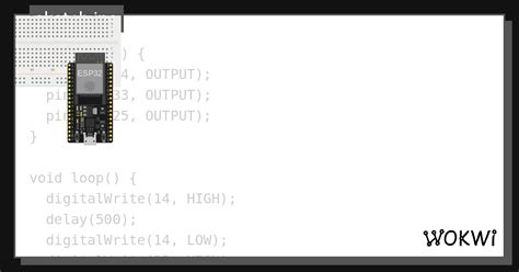 3 Bulb Wokwi ESP32 STM32 Arduino Simulator