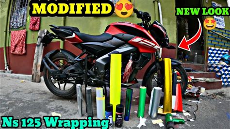 Pulsar Ns 125 Modified 💥 Full Wrapping 💖 By Sticker 💰 Youtube