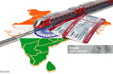 인도 개념에서 기차 여행 흰색 배경에서 격리된 3d 렌더링 철도에 대한 스톡 사진 및 기타 이미지 철도 티켓 인도 인도아 대륙 Istock
