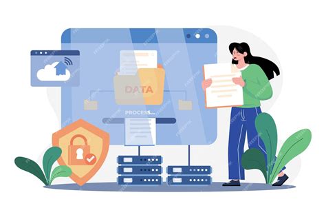 Premium Vector Data Entry Illustration Concept A Flat Illustration Isolated On White Background