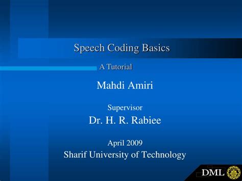 Ppt Speech Coding Basics Powerpoint Presentation Free Download Id