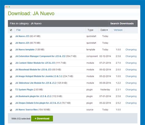 Installing Ja Nuevo Joomlart