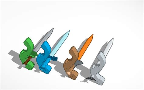 3d Design Copy Of Elemental Swords Tinkercad