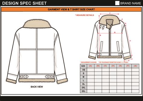 Bomber Jacket Fur Collar Easy Editable Empty Techpack Measurement