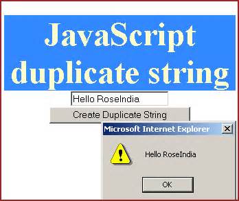 Javascript Duplicate String