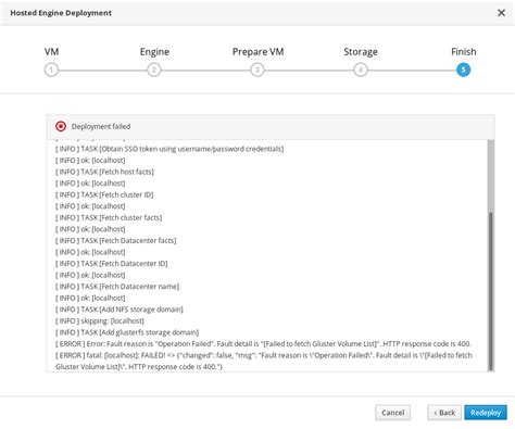 Chapter 13 Viewing Hosted Engine Deployment Errors Deploying Red Hat