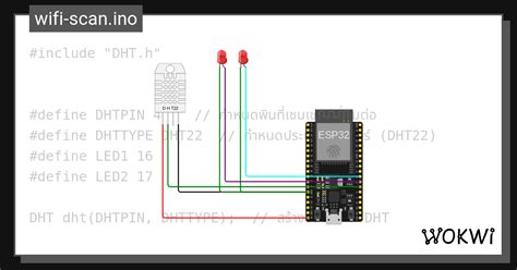 28112024 ความชื้น อุณหภูมิ led copy wokwi esp32 stm32 arduino simulator
