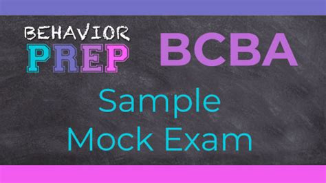 BCBA Sample Free Mock Exam BehaviorPREP ABA BCBA RBT Training