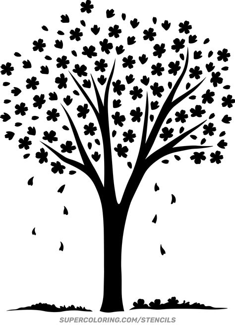 Stencil Of Cherry Tree Free Printable Papercraft Templates