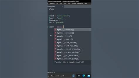 Simple Database Connection Using Php Php Databaseconnectivity Youtube