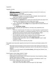 PHYS Lab Notes Capacitors Docx Capacitors Capacitor Diversity Electrolytic